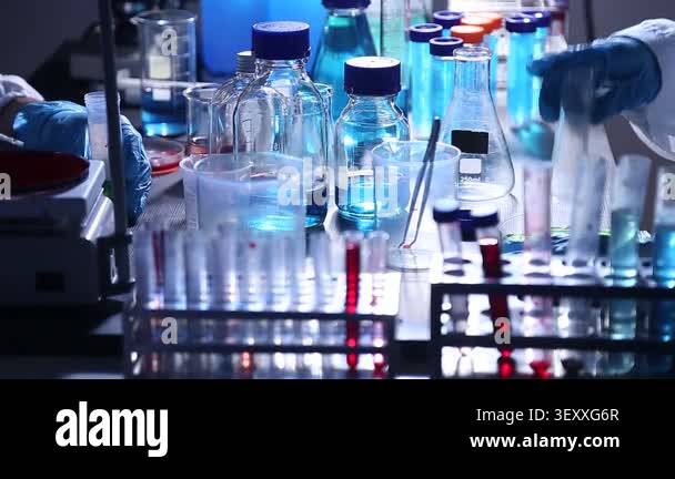 the laboratory of a chemical laboratory Stock Video Footage - Alamy