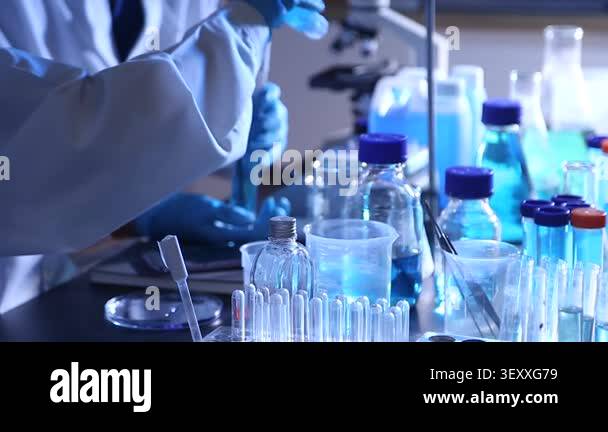 close up of a chemical laboratory Stock Video Footage - Alamy