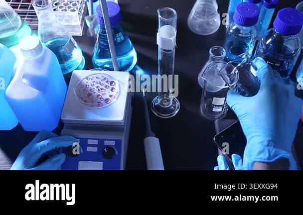 laboratory equipment in lab Stock Video Footage - Alamy
