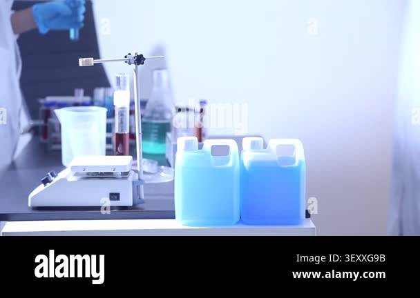 laboratory assistant working in a chemical lab Stock Video Footage - Alamy