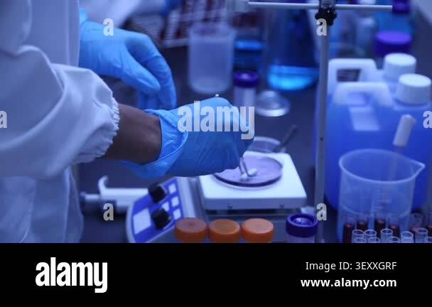 laboratory worker in the lab Stock Video Footage - Alamy