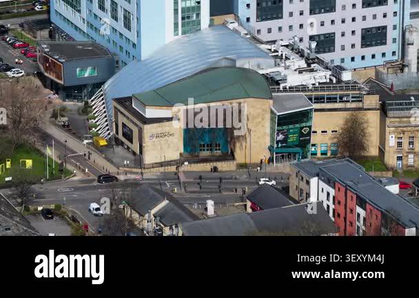 Bradford, Yorkshire, 26th March 2026: Aerial drone footage of the City ...