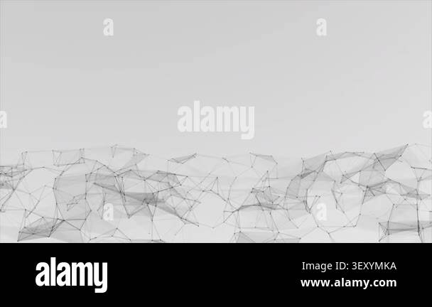 Abstract plexus pattern with animated lines and dots on a soft white ...