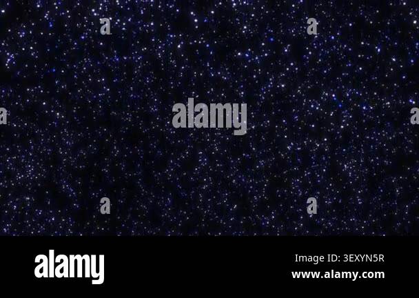 Particles glowing with blue lights, falling downward with shimmering ...