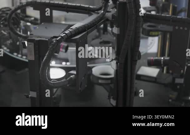 High speed inspection machine. Automation factory working high ...