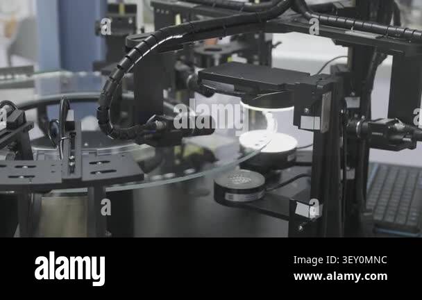 High speed inspection machine. Automation factory working high ...