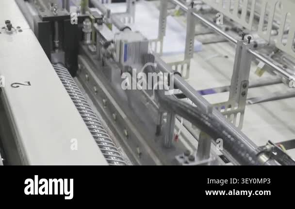Industry machine working, Plastic bag shopping bag production machine ...