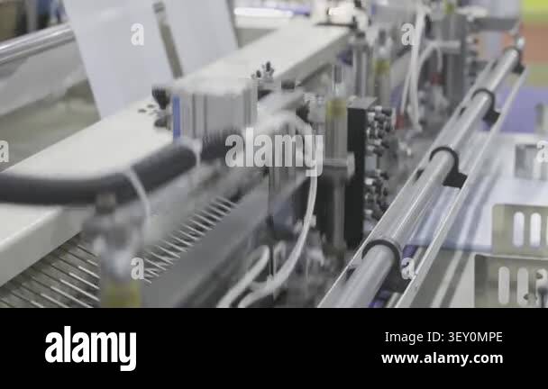 Industry machine working, Plastic bag shopping bag production machine ...