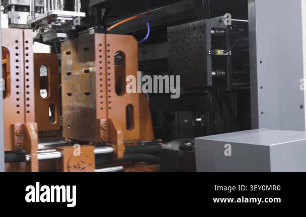 Automation Heavy Industry machine working. Plastic injection mold ...