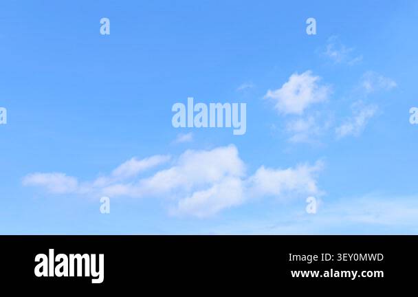 Beautiful blue sky with fluffy white clouds, natural background with ...
