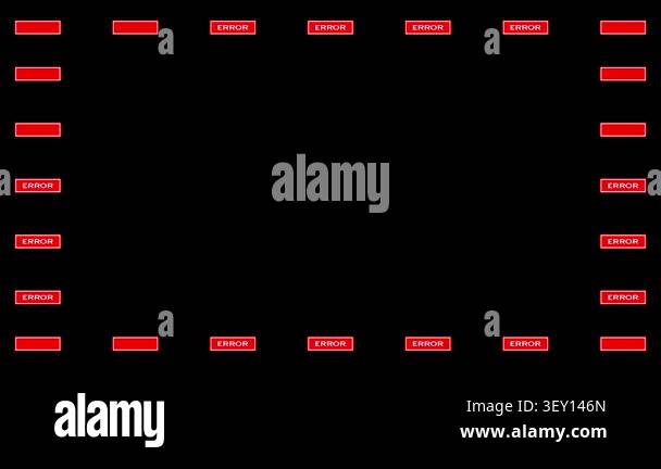 Animated ERROR message appears within a decorative border frame ...