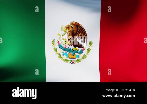 mexico flag on a white background Stock Video Footage - Alamy