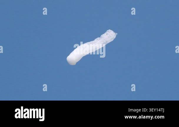 The white floating artificial helium foam in the sky Stock Video ...