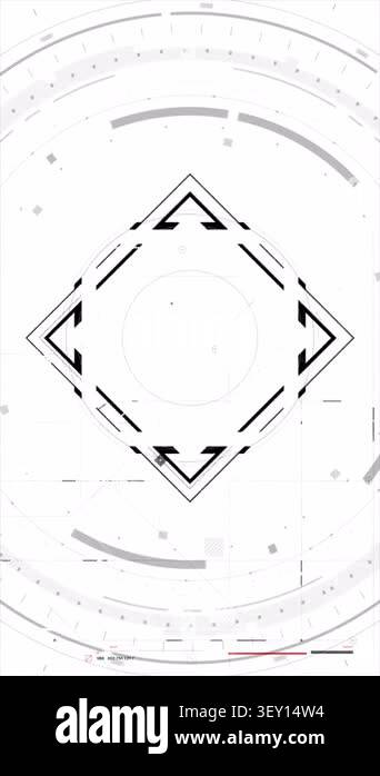 4K Vertical Video overlay abstract background animated futuristic HUD ...