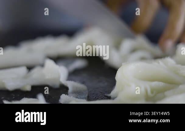 chef making dough with rolling pin, cooking Stock Video Footage - Alamy