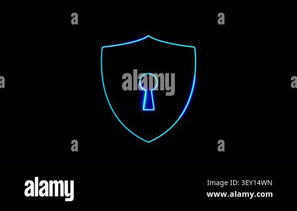 Futuristic cyber security concept featuring glowing digital protection ...