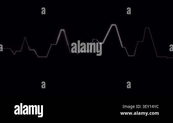 Minimal video overlay template glowing audio waveform animation on a ...