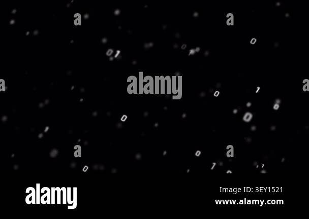 Video overlay template Minimal futuristic animation with glowing binary ...