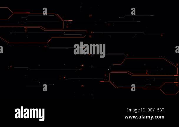 4K futuristic cyber HUD video overlay featuring animated interface ...