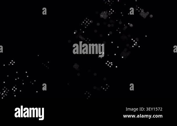 4K abstract particle video overlay with floating dot array elements ...