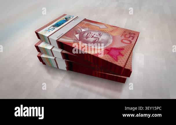 Barbados Dollar barbadian money pile pack. Concept background of ...