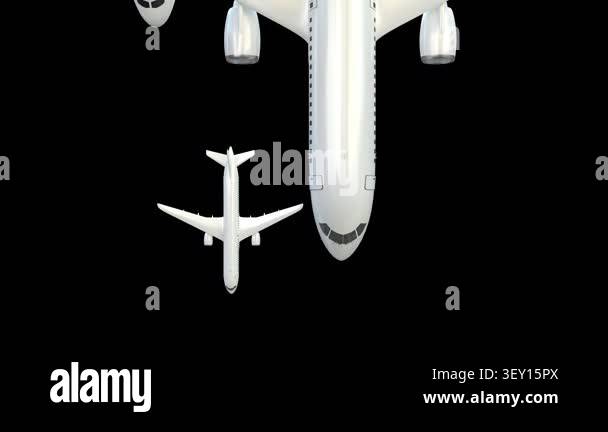Animated Airplane Overlay Aviation Simple Transition One Side Vertical ...