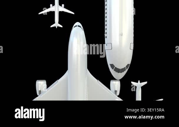 Animated Airplane Overlay Aviation Simple Transition Two Side Vertical ...