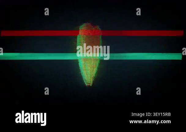 Heart romantic love and health symbol with glitch noise effect ...