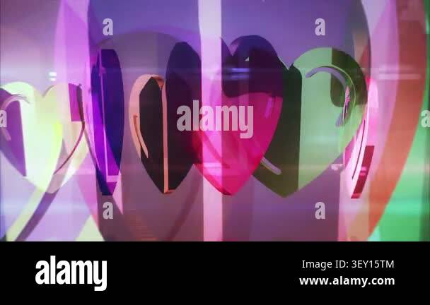 Heart romantic love and health glass symbol. Abstract 3d transparent ...