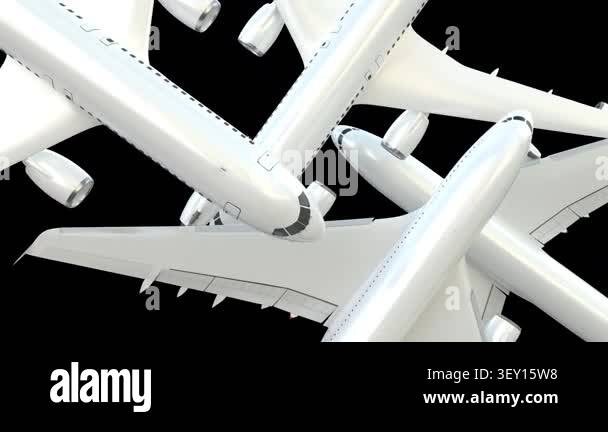 Animated Airplane Overlay Aviation Simple Transition Four Side Diagonal ...