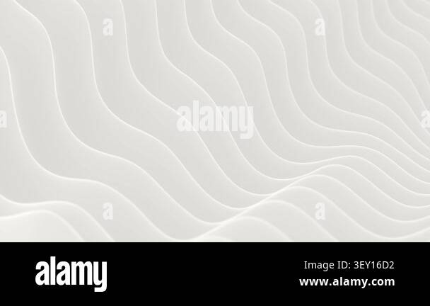 Abstract 3D White Wavy Pattern Background Seamless Loop Animation Stock ...