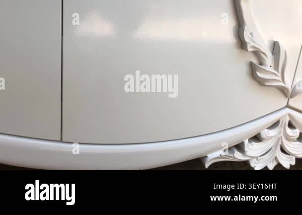 white furniture and pink desk furniture design Stock Video Footage - Alamy