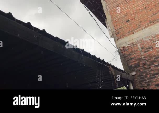 roof of the house in the city Stock Video Footage - Alamy