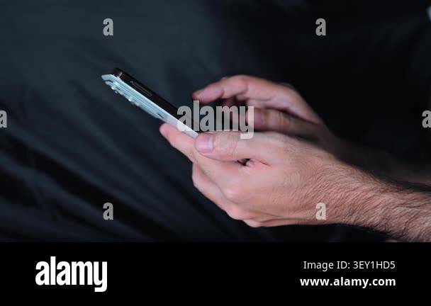 Person Using Smartphone Screen for Messaging, Browsing or Social Media ...