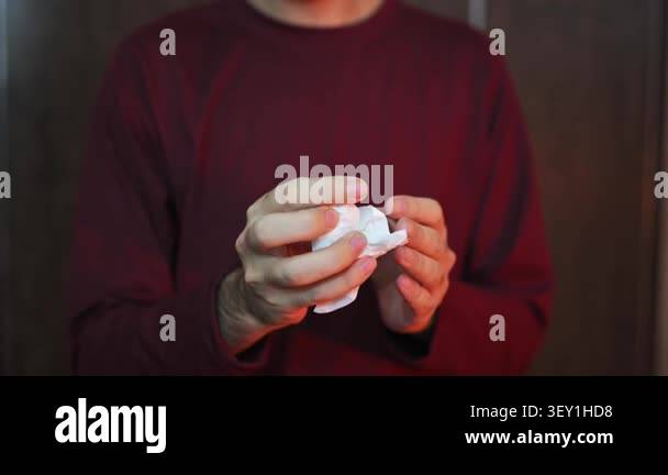 man with pills in his hand. medicine concept Stock Video Footage - Alamy