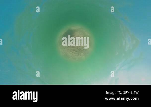 Top Down Underwater View Circular Sand Pattern On Bottom With Soft ...