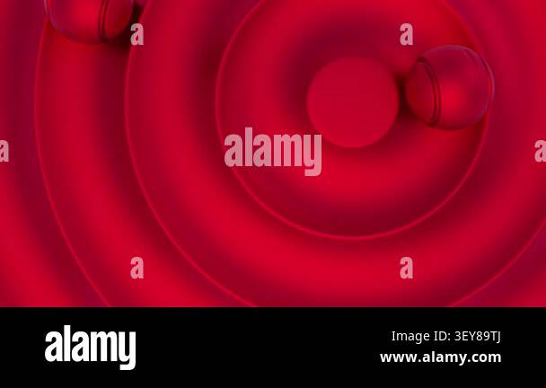 Glossy Red Spheres in Abstract Loop Background: Fluid Motion Geometric ...