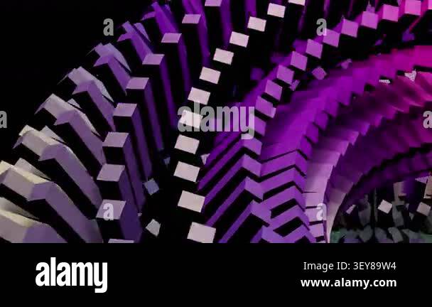 Mesmerizing Purple White Abstract Loop Background: Spiraling Geometric ...