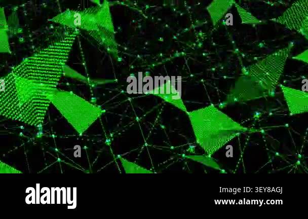 Emerald Green Abstract Loop: Dynamic Kaleidoscope Wave Motion ...