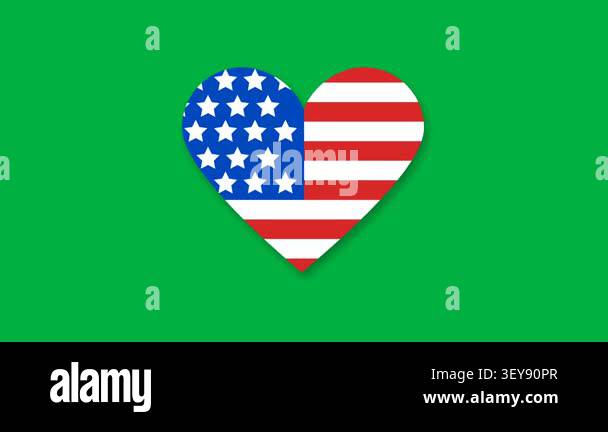 A vibrant American flag heart design, perfect for celebrating national ...