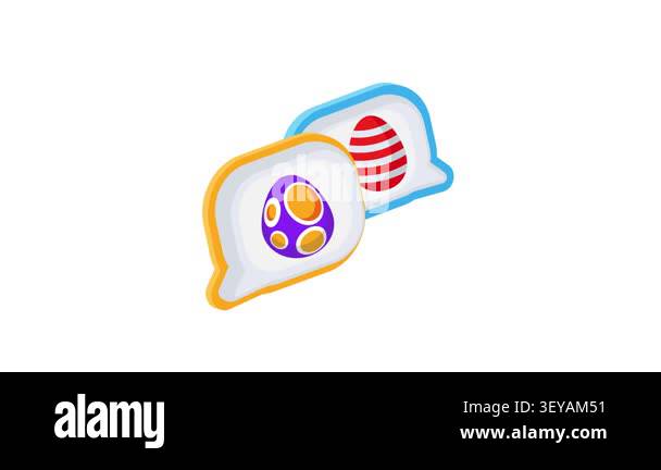 Easter message animated icon designed in a 3d style Stock Video Footage ...
