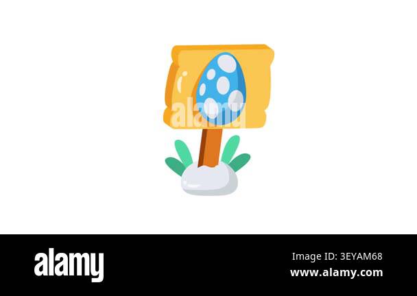 An editable 3d style animated icon of easter board Stock Video Footage ...