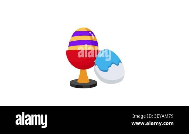 A customizable animated icon of egg stand designed in 3d style Stock ...