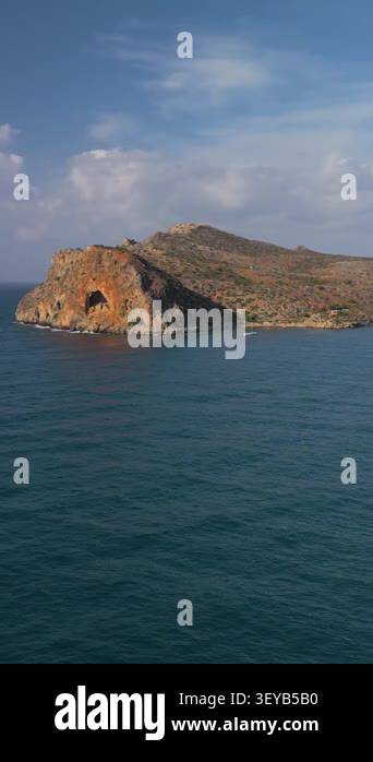 Aerial view of Theodores Island Agioi Theodori, located in the north of ...
