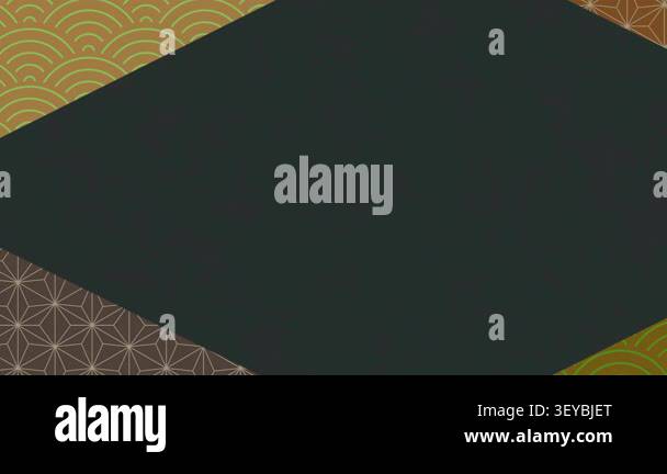 Elegant Japanese traditional pattern border design 4K Stock Video ...