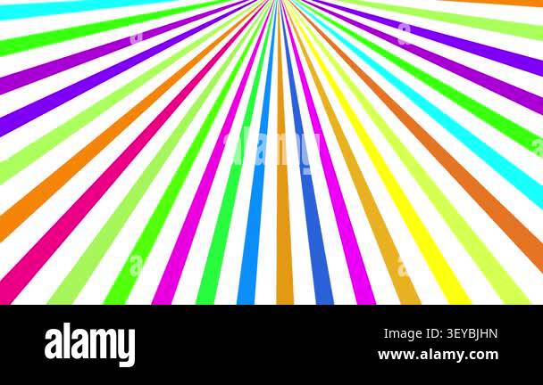 Vibrant Rainbow Sunburst Radiating Lines 4K Stock Video Footage - Alamy