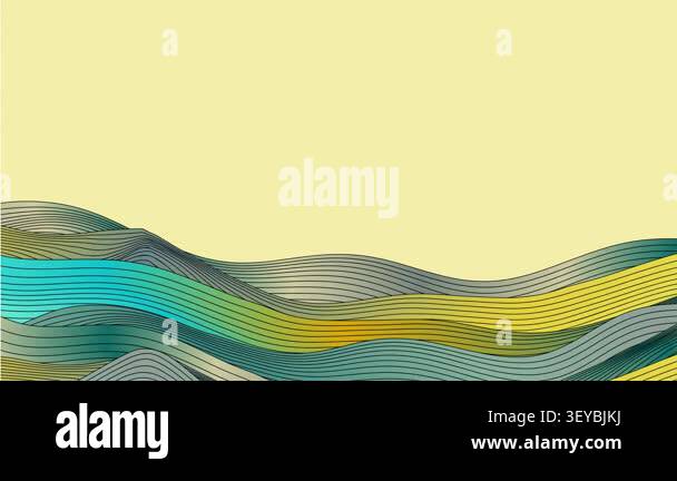 Abstract Wavy Line Landscape Art 4K Stock Video Footage - Alamy