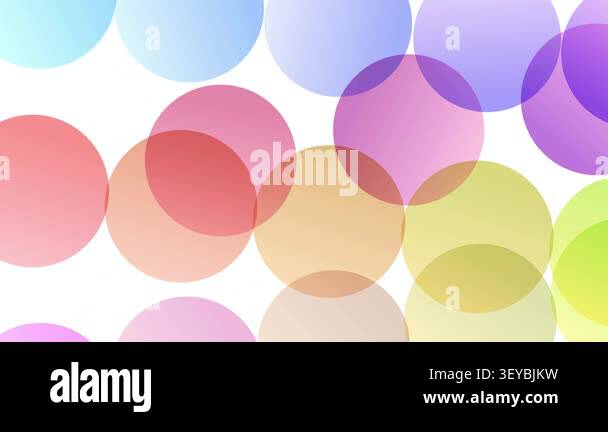 Abstract colorful translucent circular shapes 4K Stock Video Footage ...