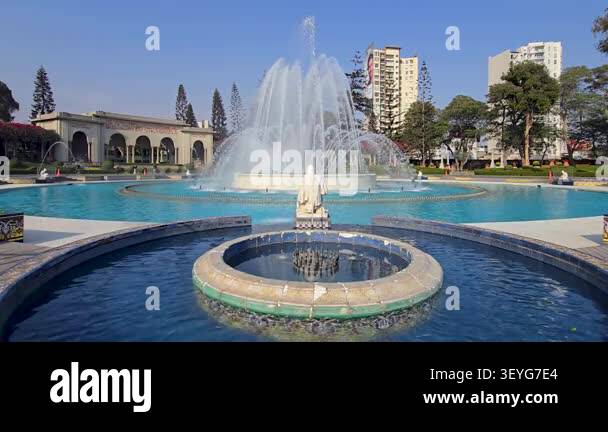 Parque De La Reserva In Lima Capital City Of Peru. Magic Water Circuit ...