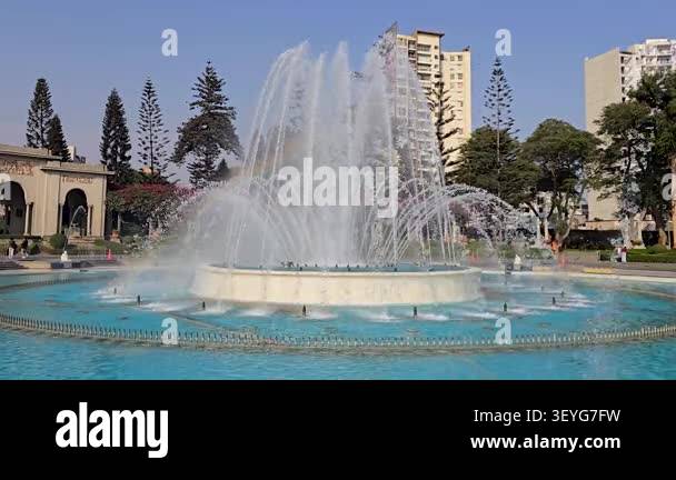 Parque De La Reserva In Lima Capital City Of Peru. Magic Water Circuit ...